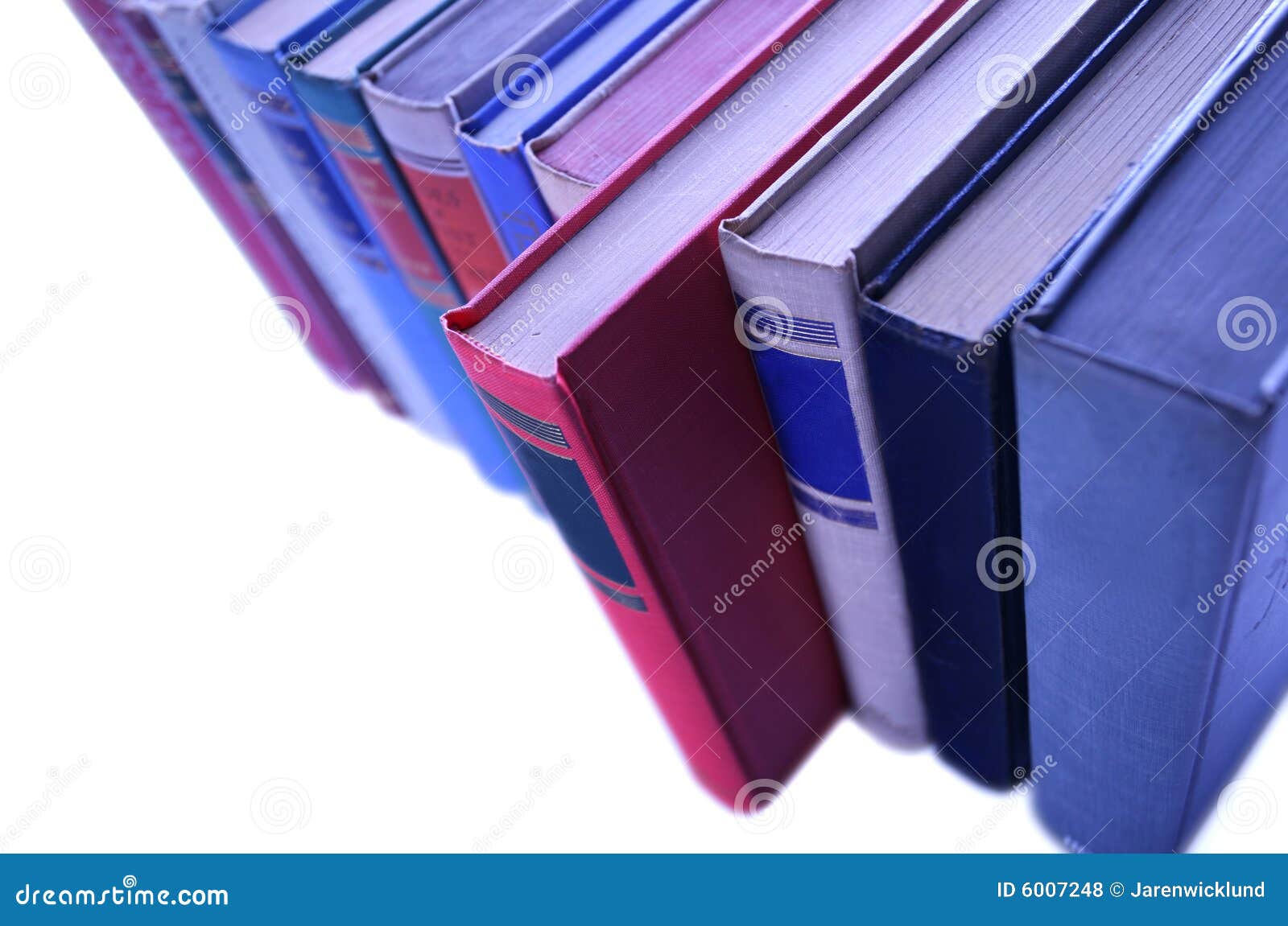 Row Of Books Lined Up In Row Stock Photo - Image: 6007248