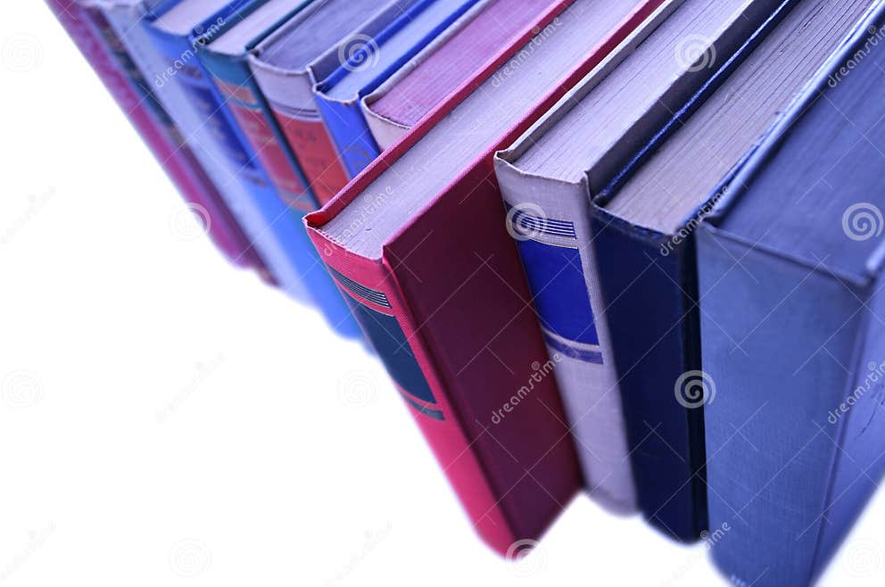 Row of Books Lined Up in Row Stock Photo - Image of book, isolated: 6007248