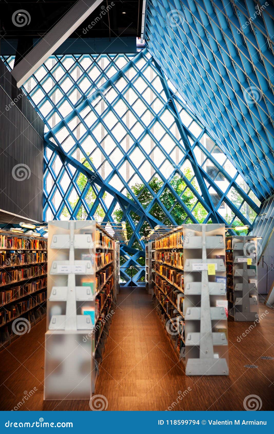 Seattle Public Library Interior Elevators Editorial Image ...