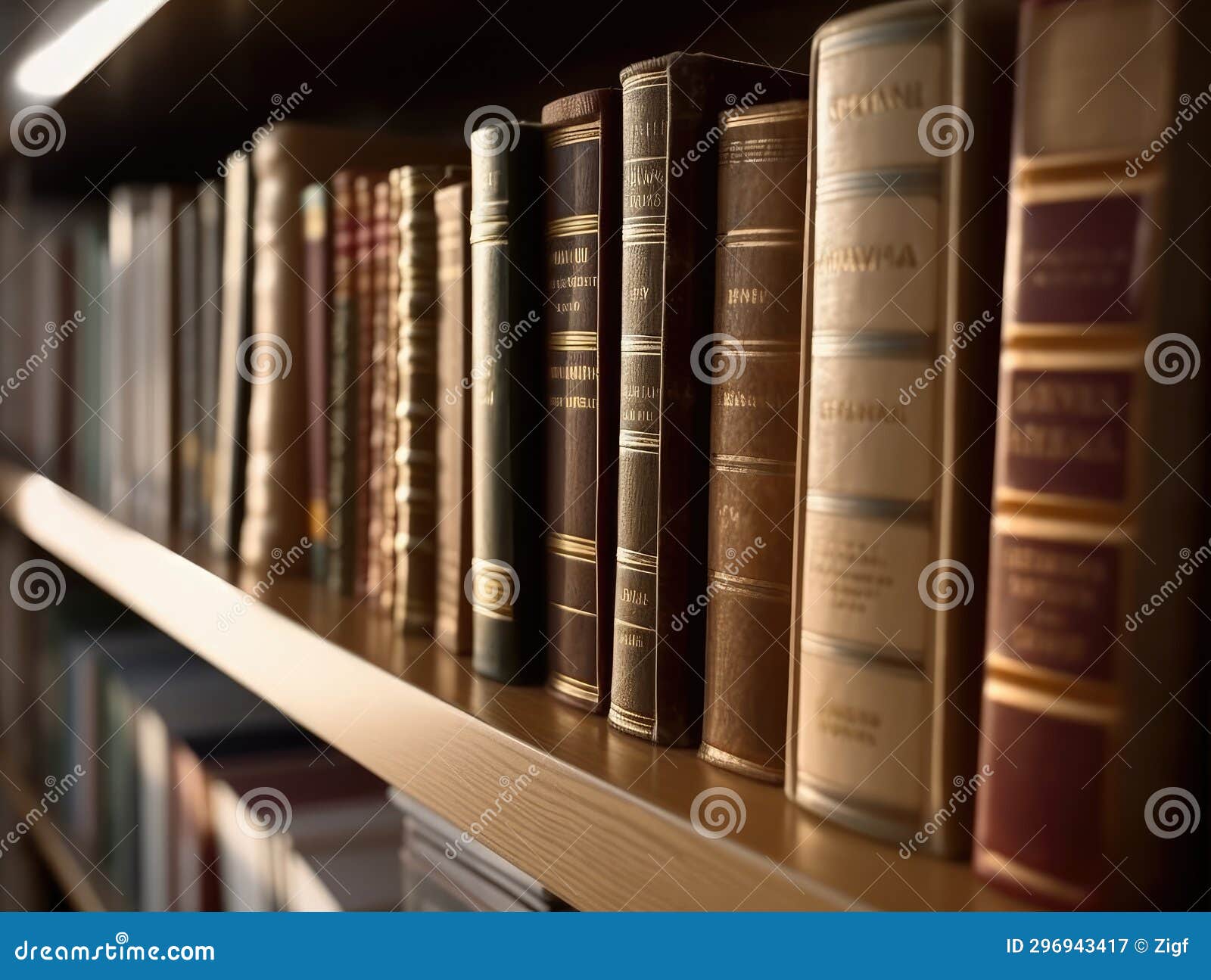 Row of Books on a Shelf in a Library Stock Illustration - Illustration ...