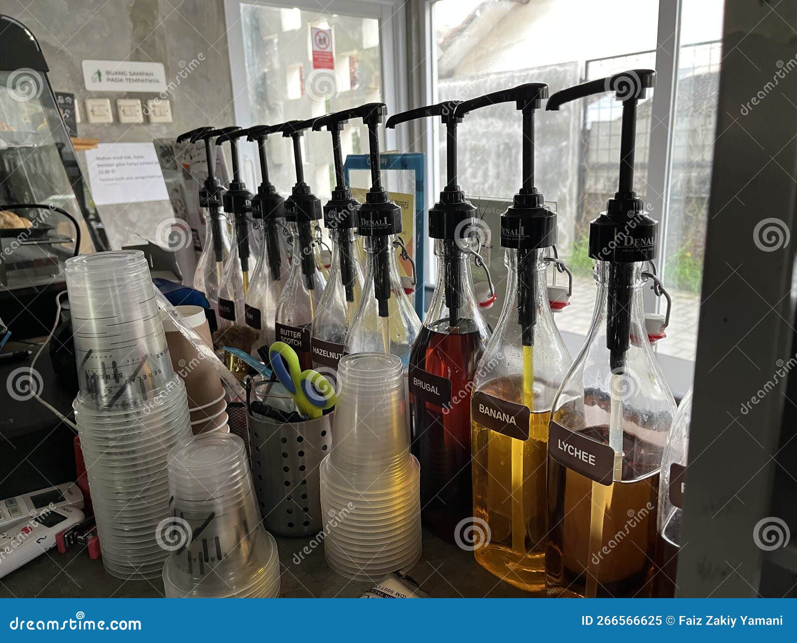 Bottle Syrup for Adding Flavor into Drink. Editorial Image - Image of ...