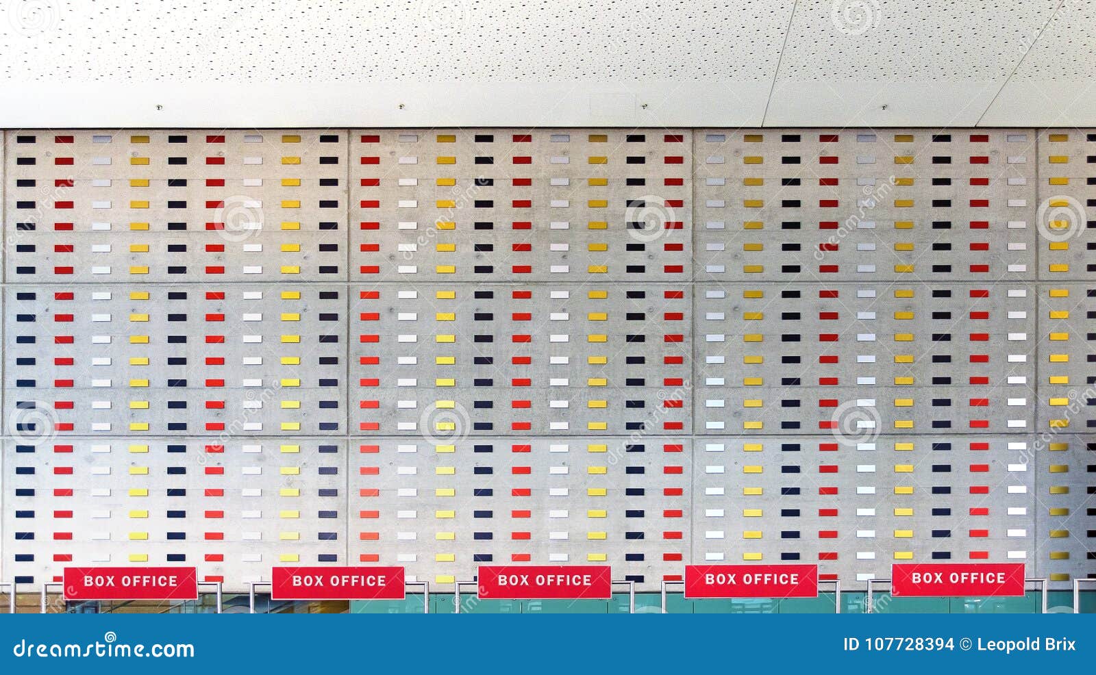 Row of box office counters stock photo. Image of concrete - 107728394