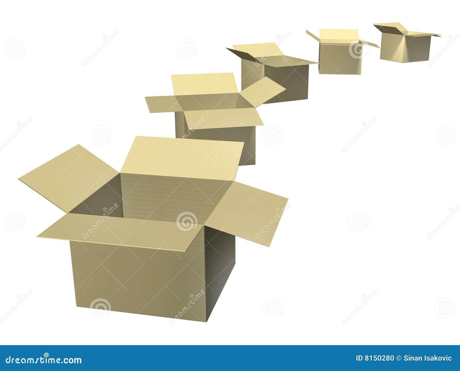 Row of boxes stock illustration. Illustration of isolated - 8150280