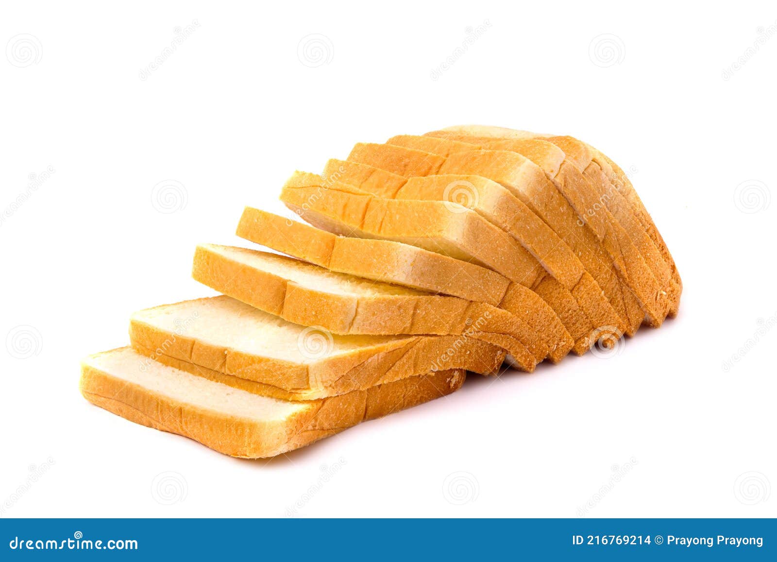 Row of bread slices stock photo. Image of brown, diet - 216769214