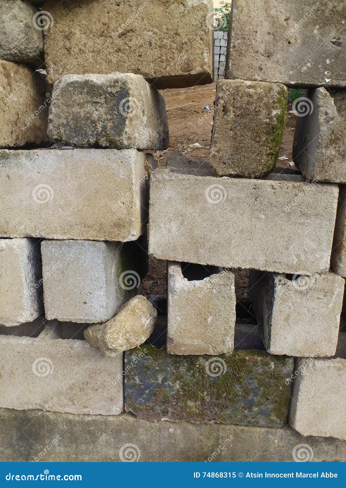 ROW of BRICKS stock image. Image of wall, rock, rows - 74868315