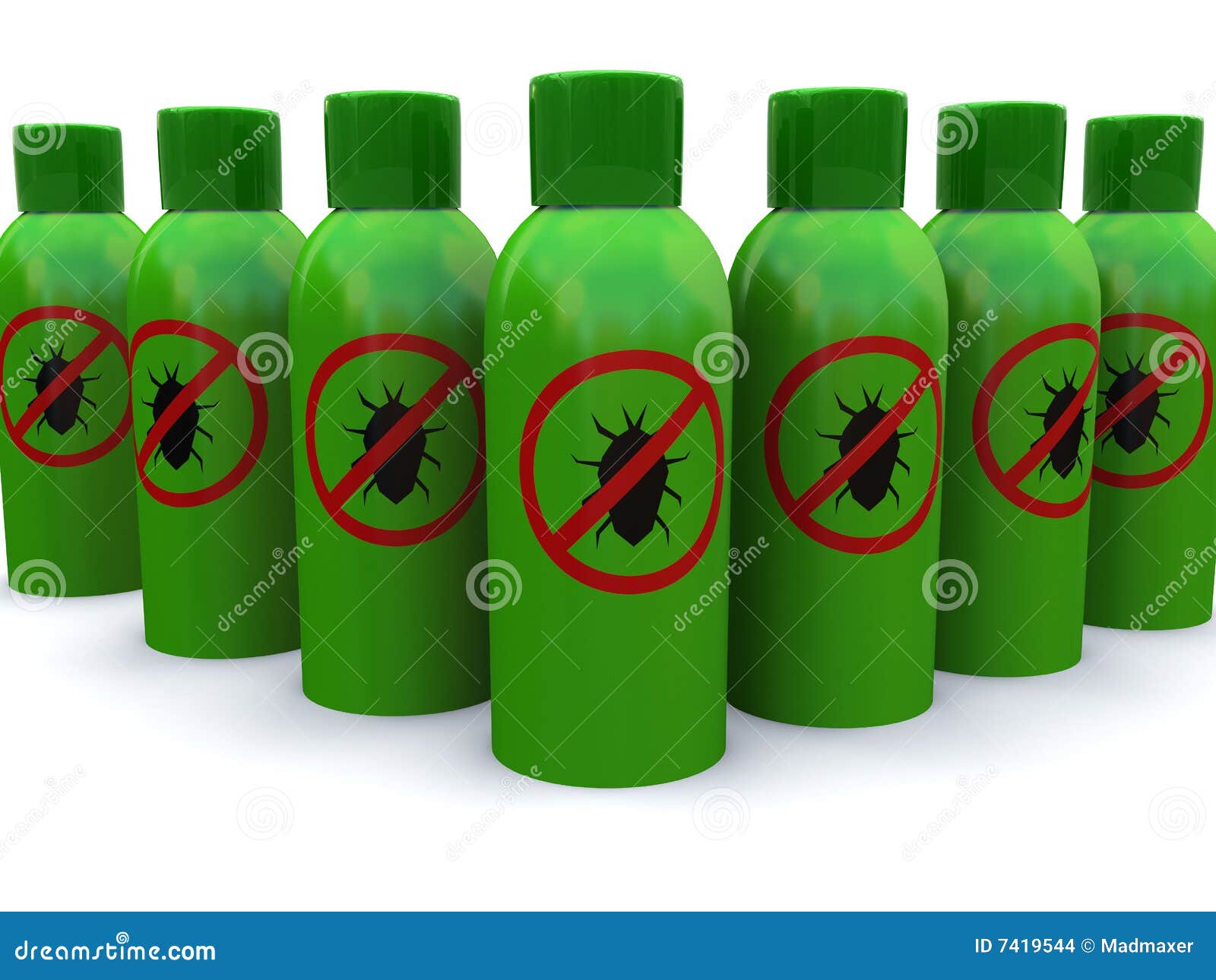 Row of bug spray stock illustration. Illustration of summer - 7419544