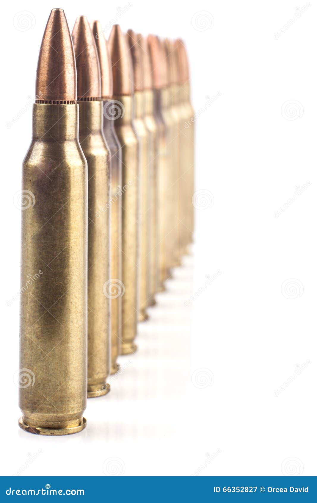 Row of Bullets stock image. Image of explosive, copper - 66352827