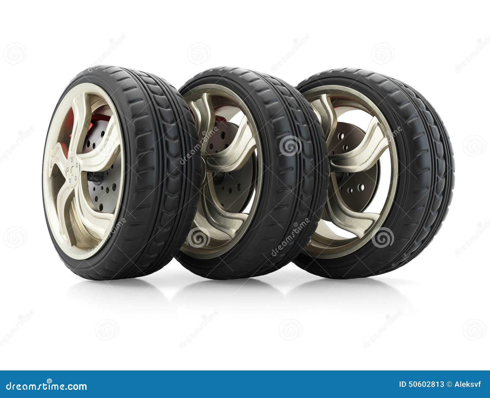 Row of car wheels stock illustration. Illustration of tyre - 50602813