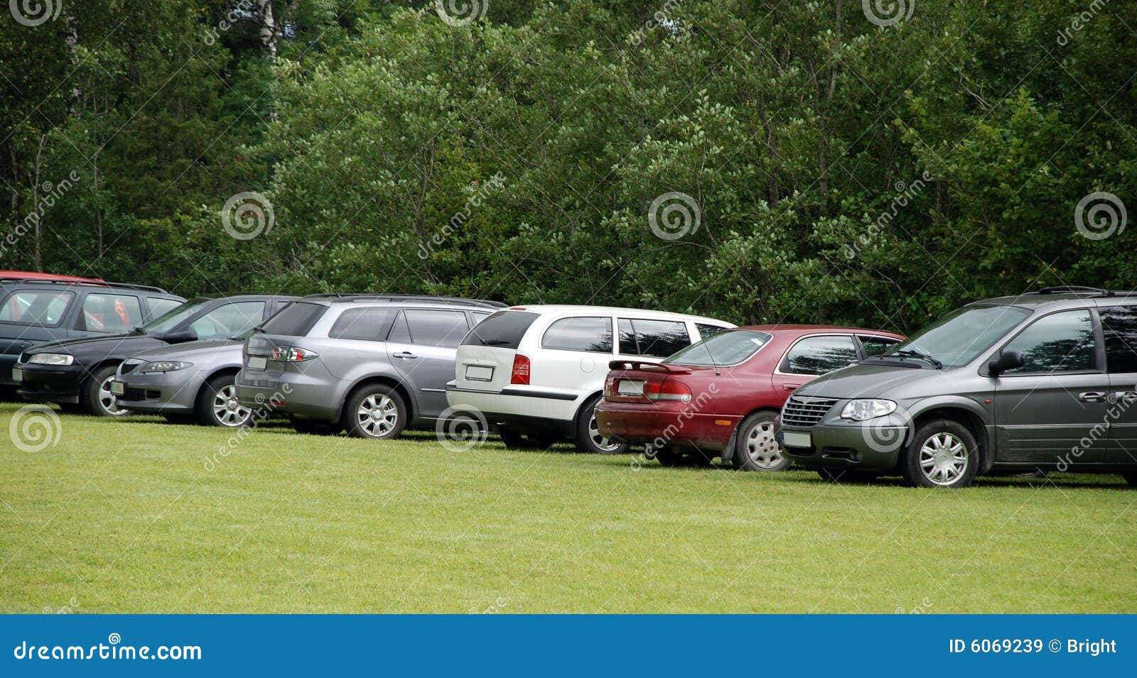 Row of Cars stock image. Image of nature, grass, auto - 6069239
