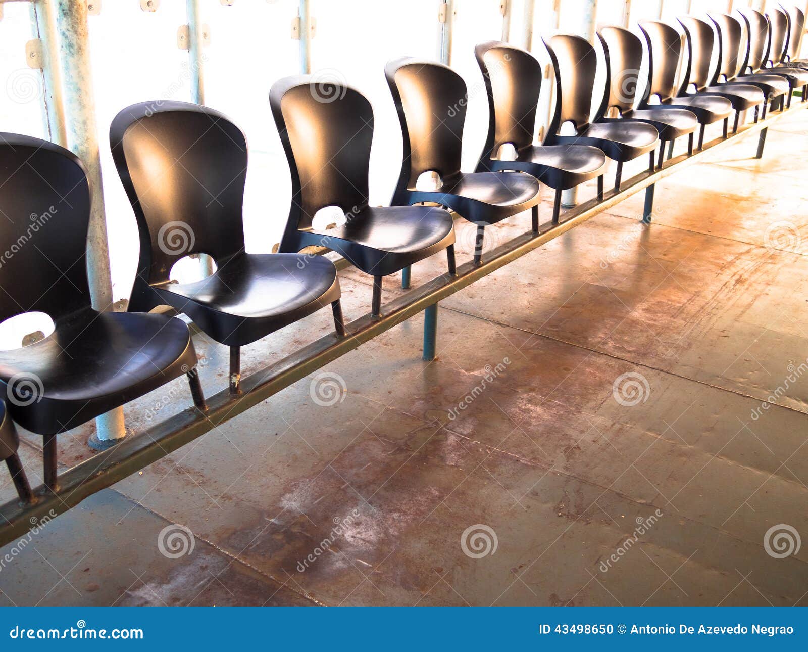 Row of chairs stock photo. Image of indoor, green, alone - 43498650