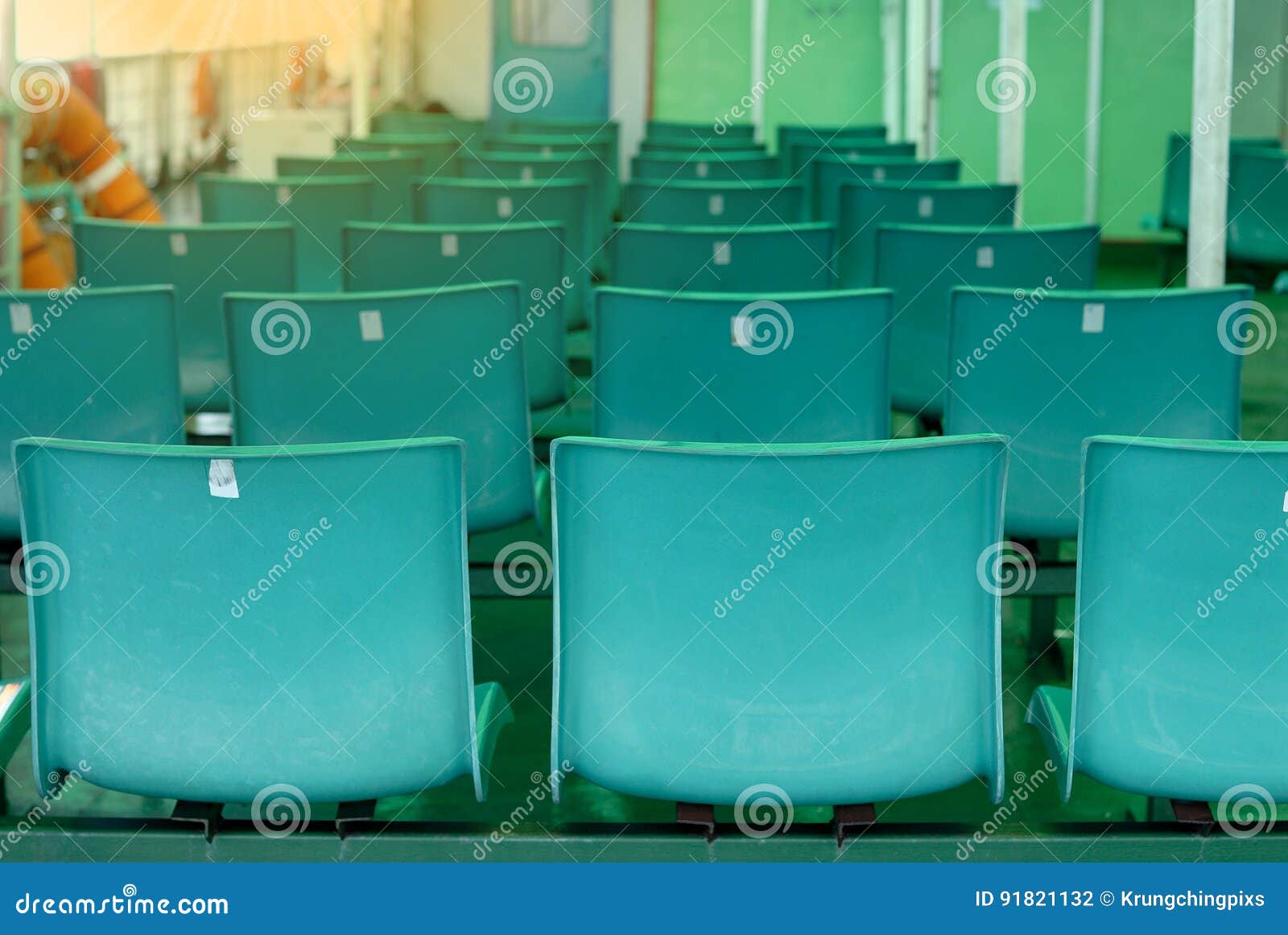 Row of chairs stock photo. Image of indoor, back, empty - 91821132