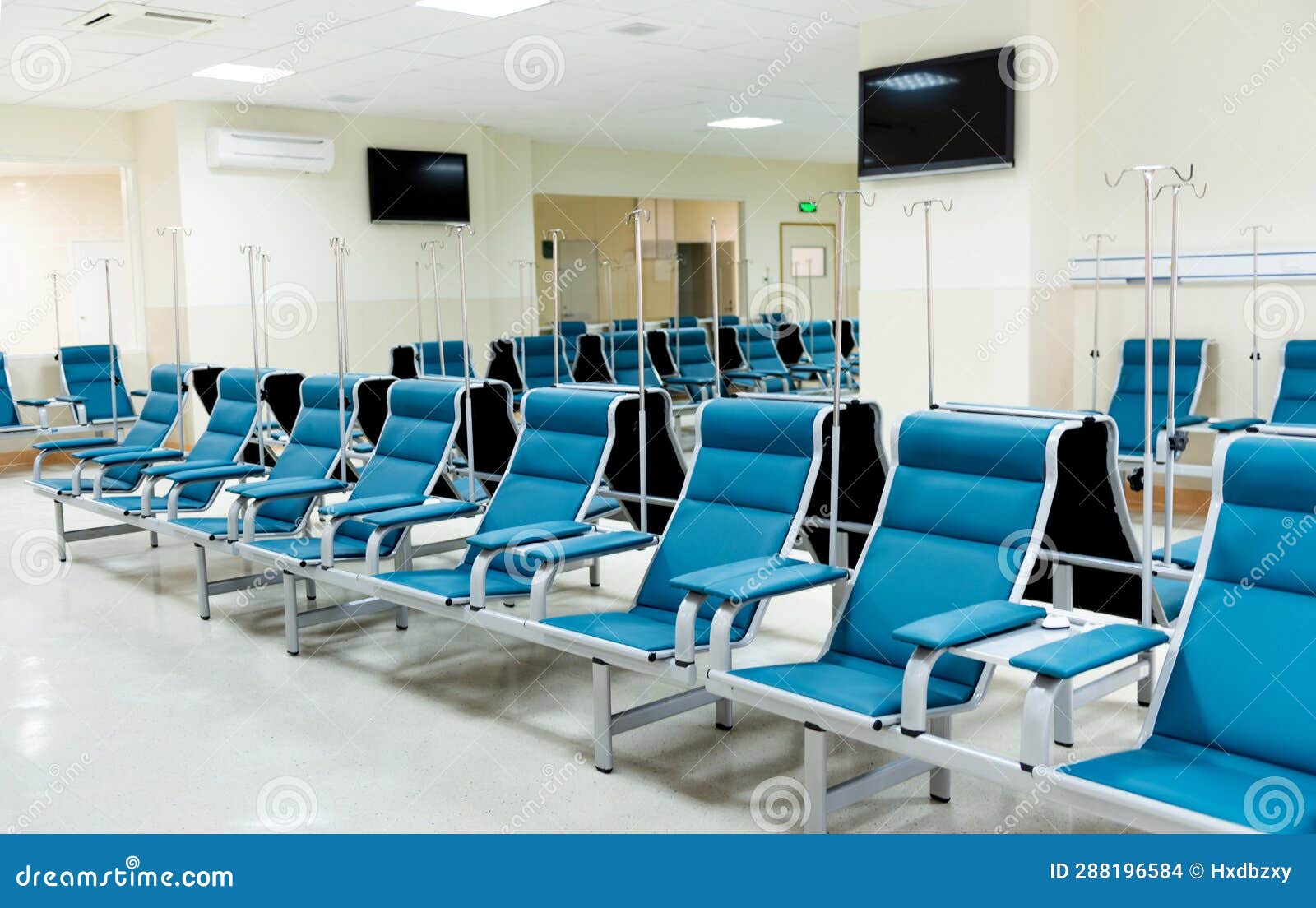 Row of Chairs in Infusion Room Stock Photo - Image of inside, injection ...