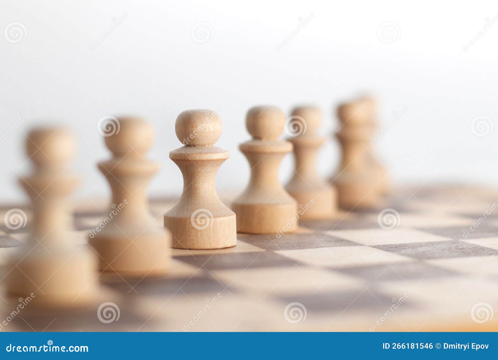 A Row of Chess Pawns on a Wooden Chessboard Stock Photo - Image of ...