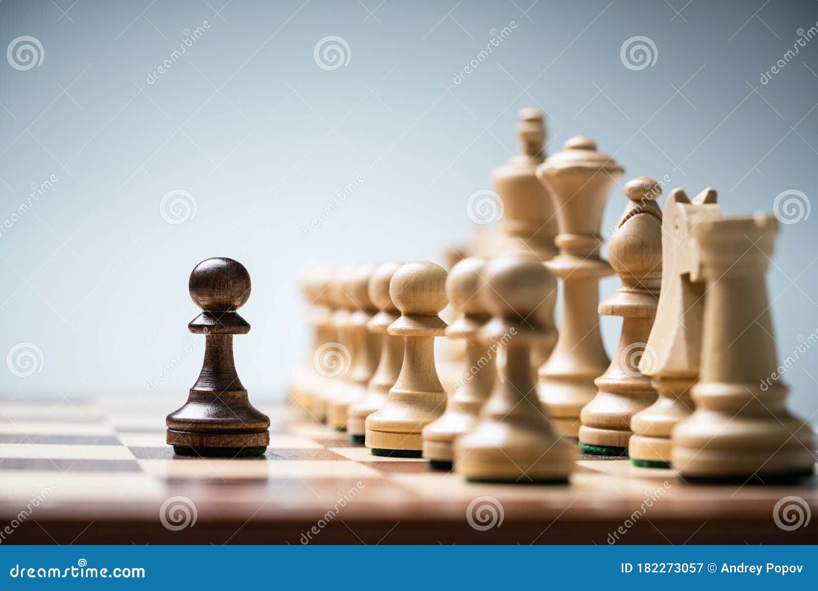 Row of Chess Pieces on Board Stock Image - Image of figure, indoors ...
