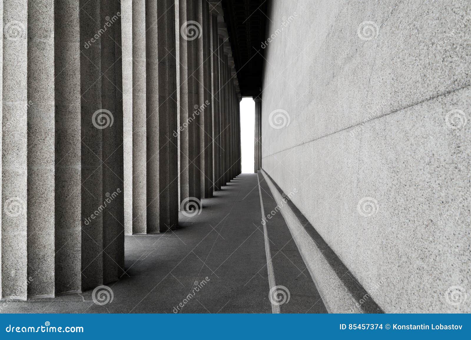 Row of classic columns stock photo. Image of black, collonade - 85457374