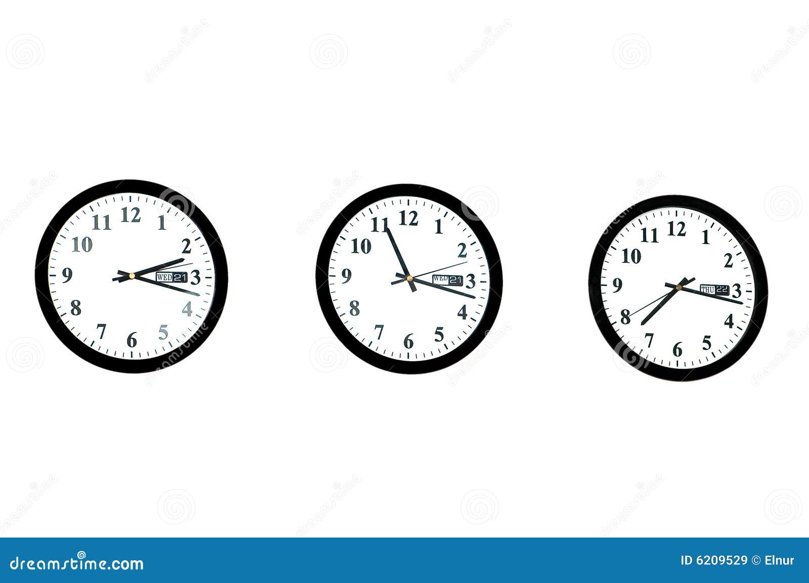 Row of clocks isolated stock image. Image of clocks, time - 6209529