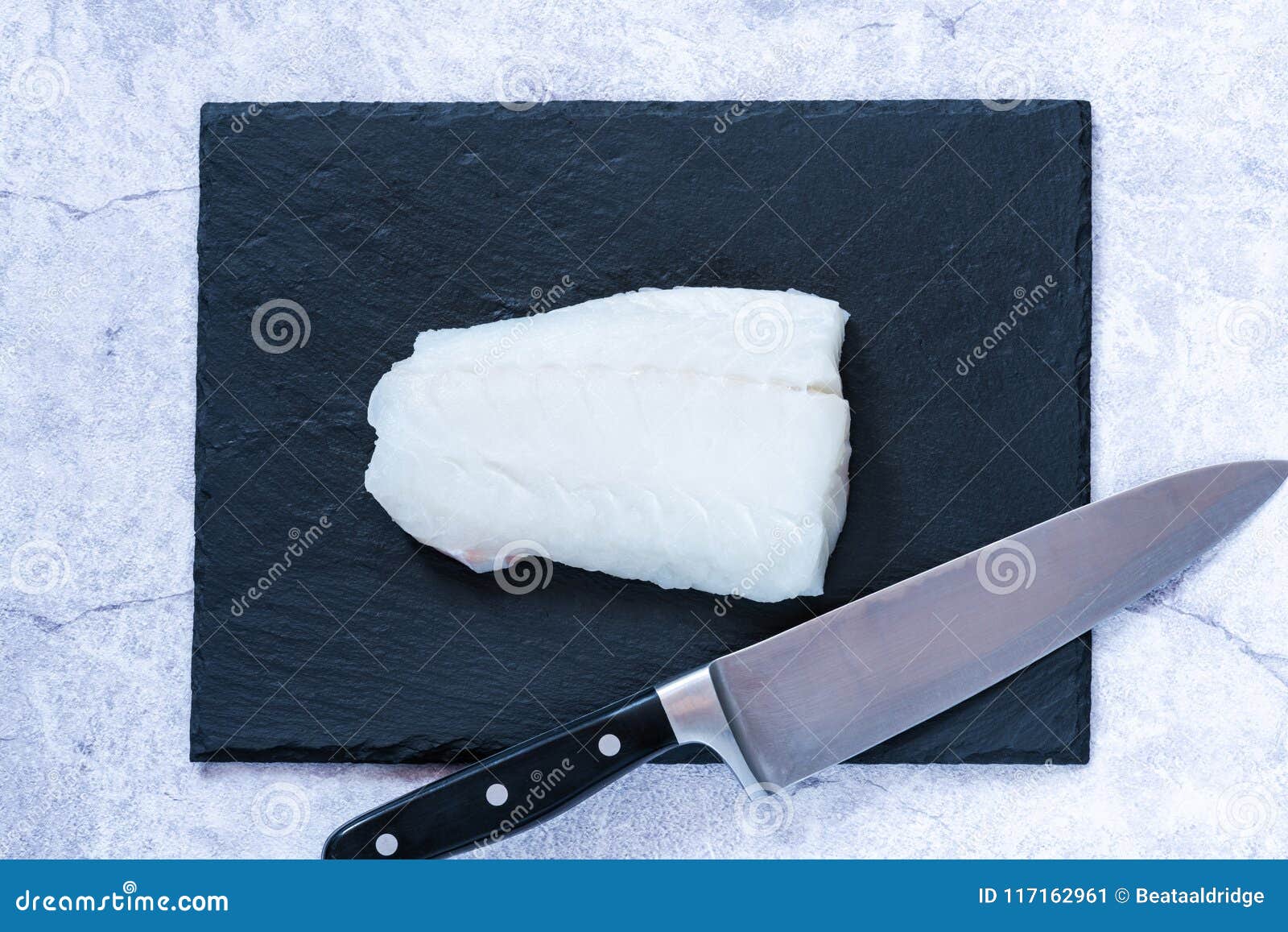 Row cod fillet stock image. Image of food, plate, salted - 117162961