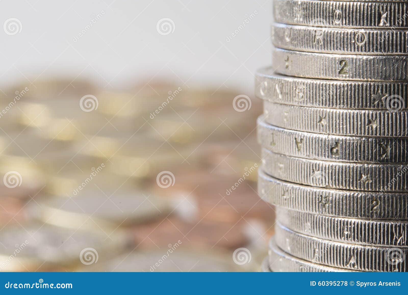 A row of coins stock photo. Image of market, achievement - 60395278