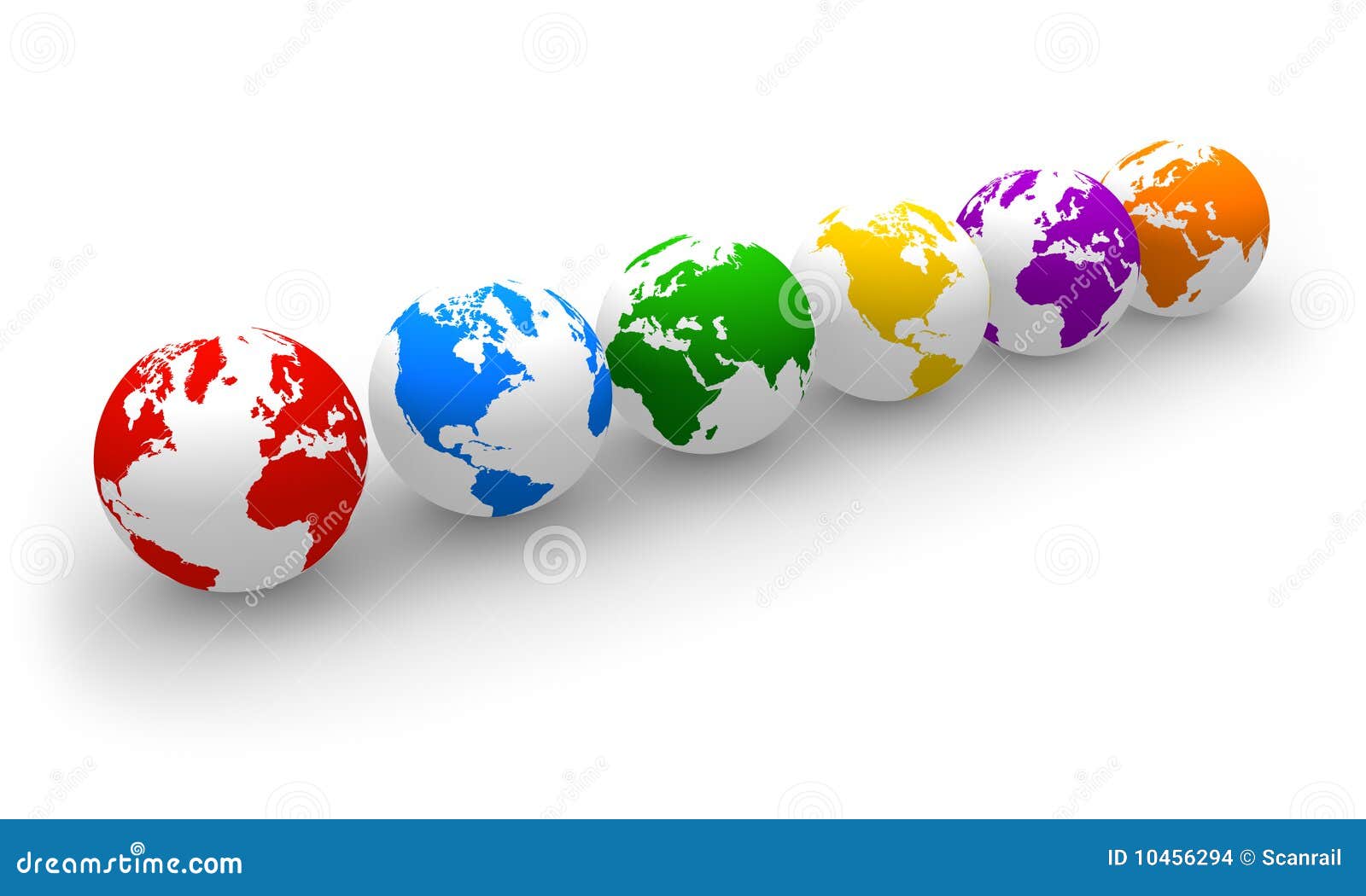 Row Of Color Globes Royalty-Free Stock Image | CartoonDealer.com #10456294