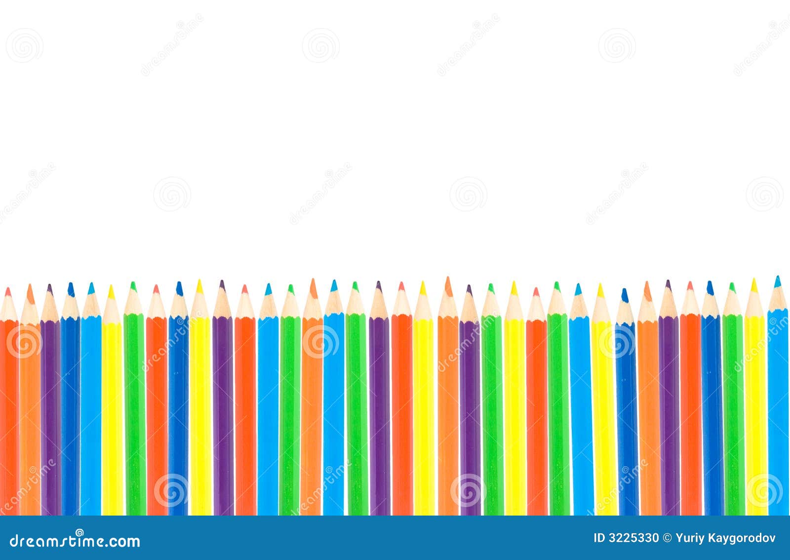 Row of color pencils stock photo. Image of children, crayons - 3225330