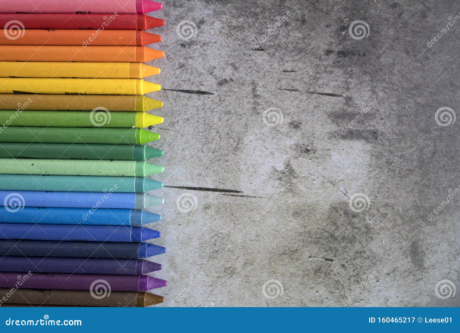Row of Colorful Crayons stock image. Image of colorful - 160465217