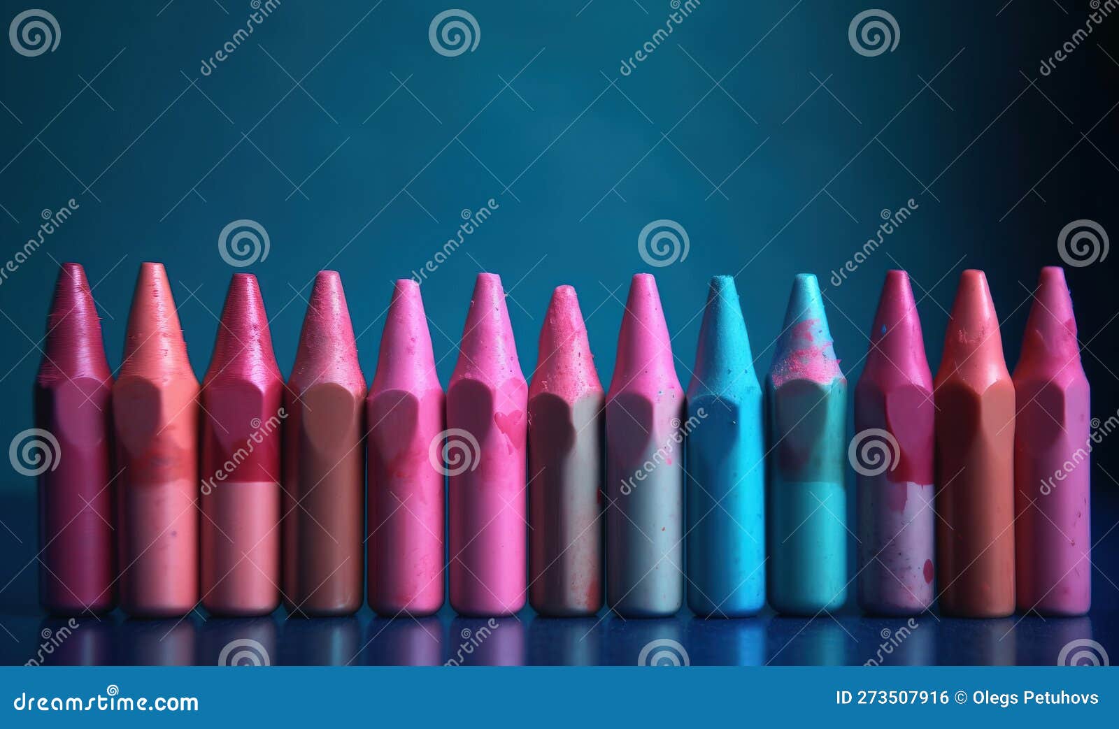 A Row of Colored Crayons Sitting on a Table Next To Each Other on a ...