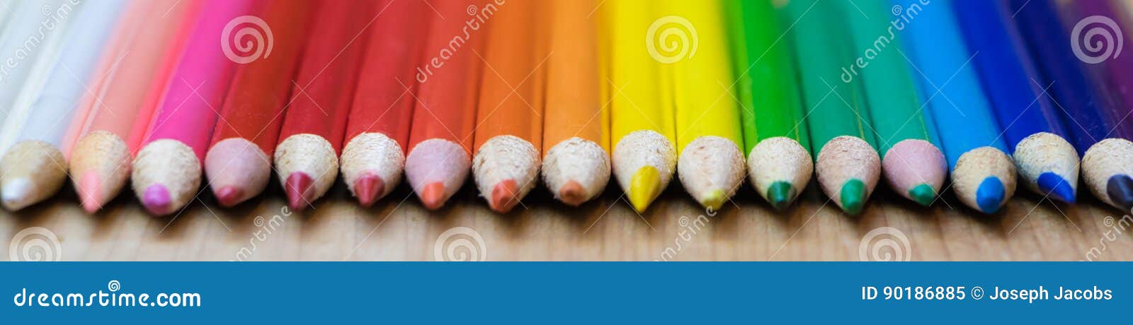 Row of Colored Pencils stock image. Image of imagination - 90186885