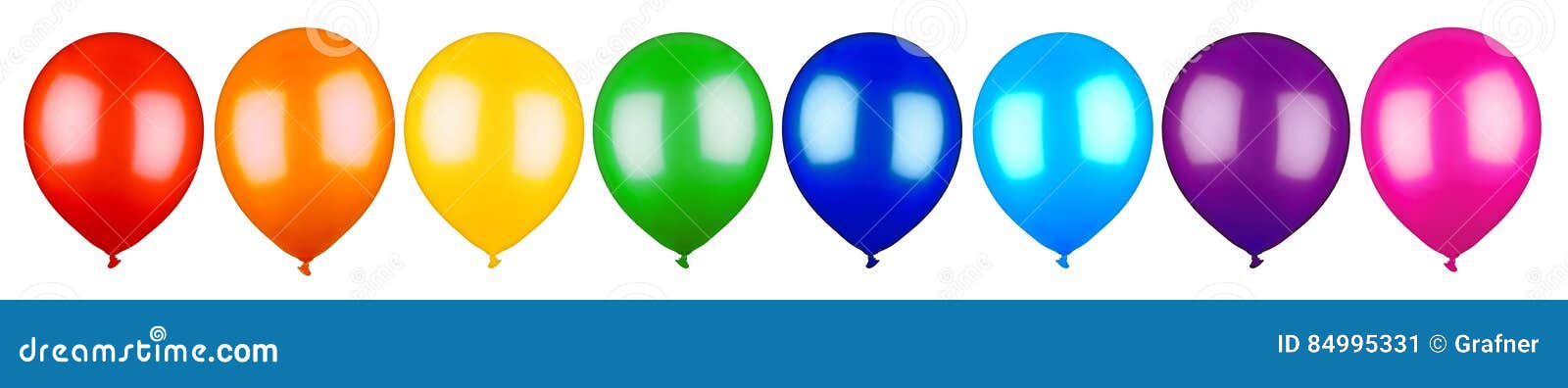 Row of colorful balloons stock illustration. Illustration of carnival ...