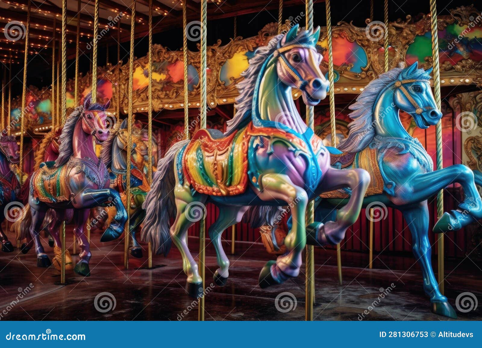 Colorful Carousel Vector | CartoonDealer.com #59902706