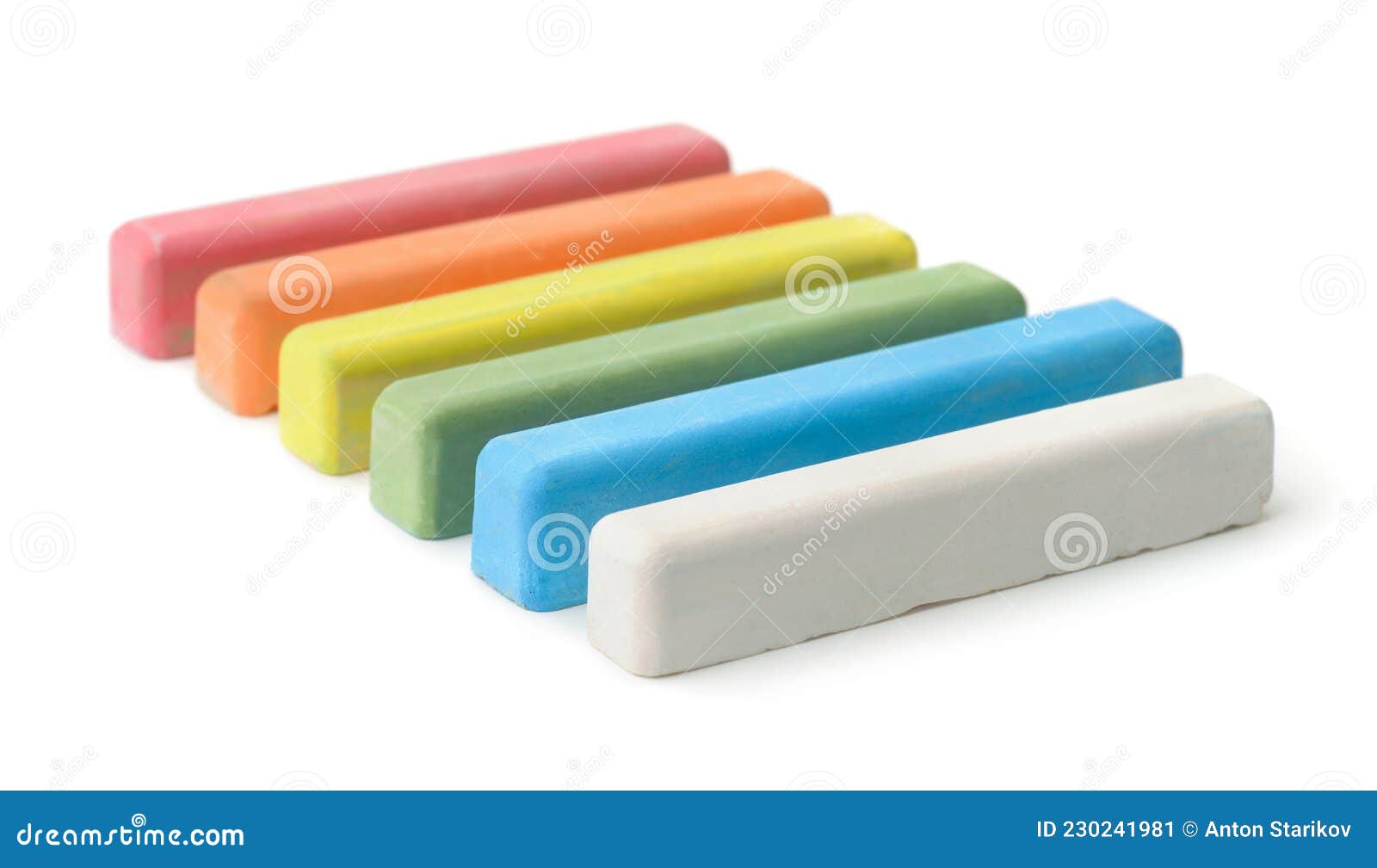 Row of colorful chalks stock image. Image of creativity - 230241981