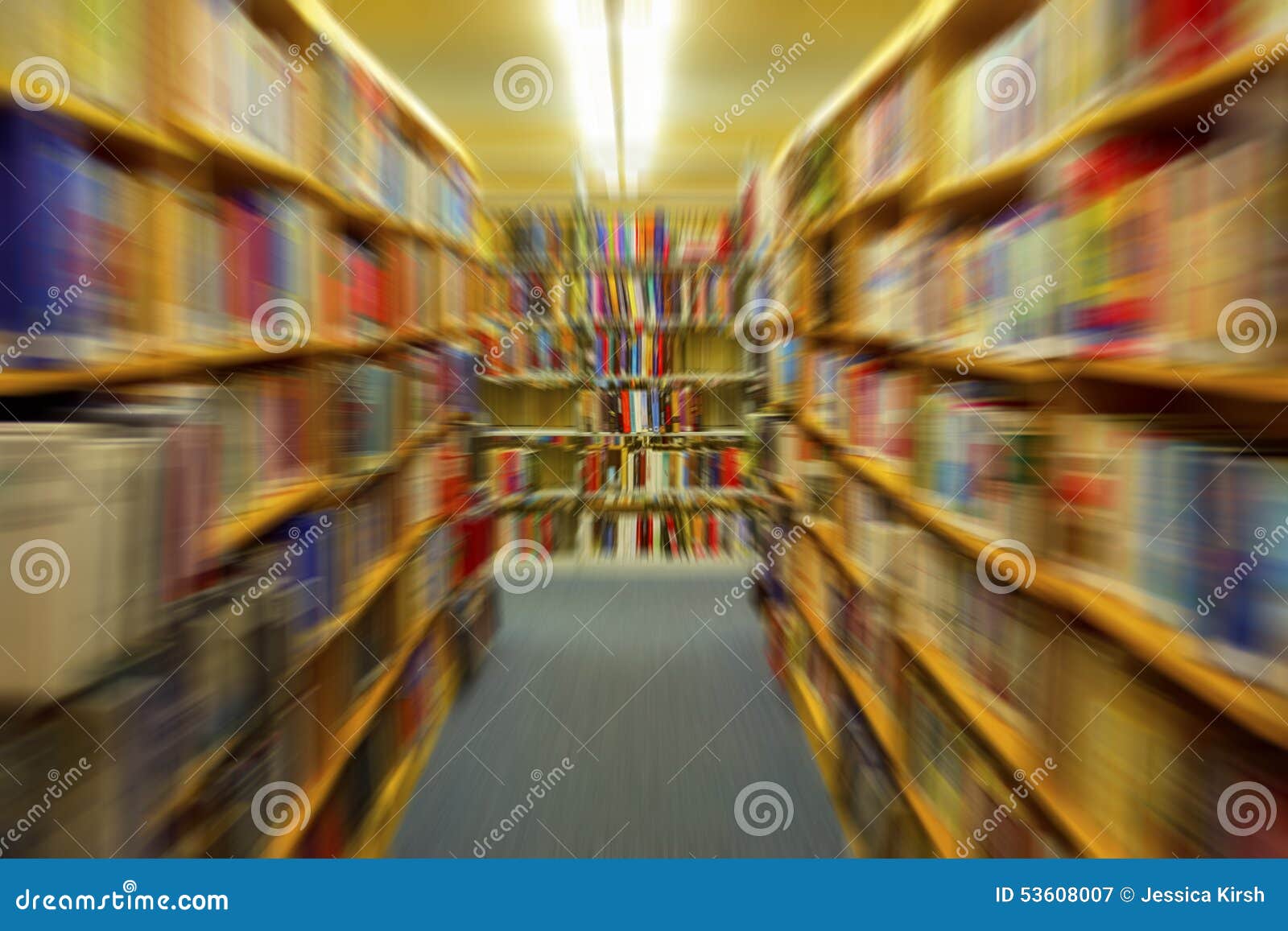 Rows of Colorful Library Books - Library Interior - Zoom Effect Stock ...