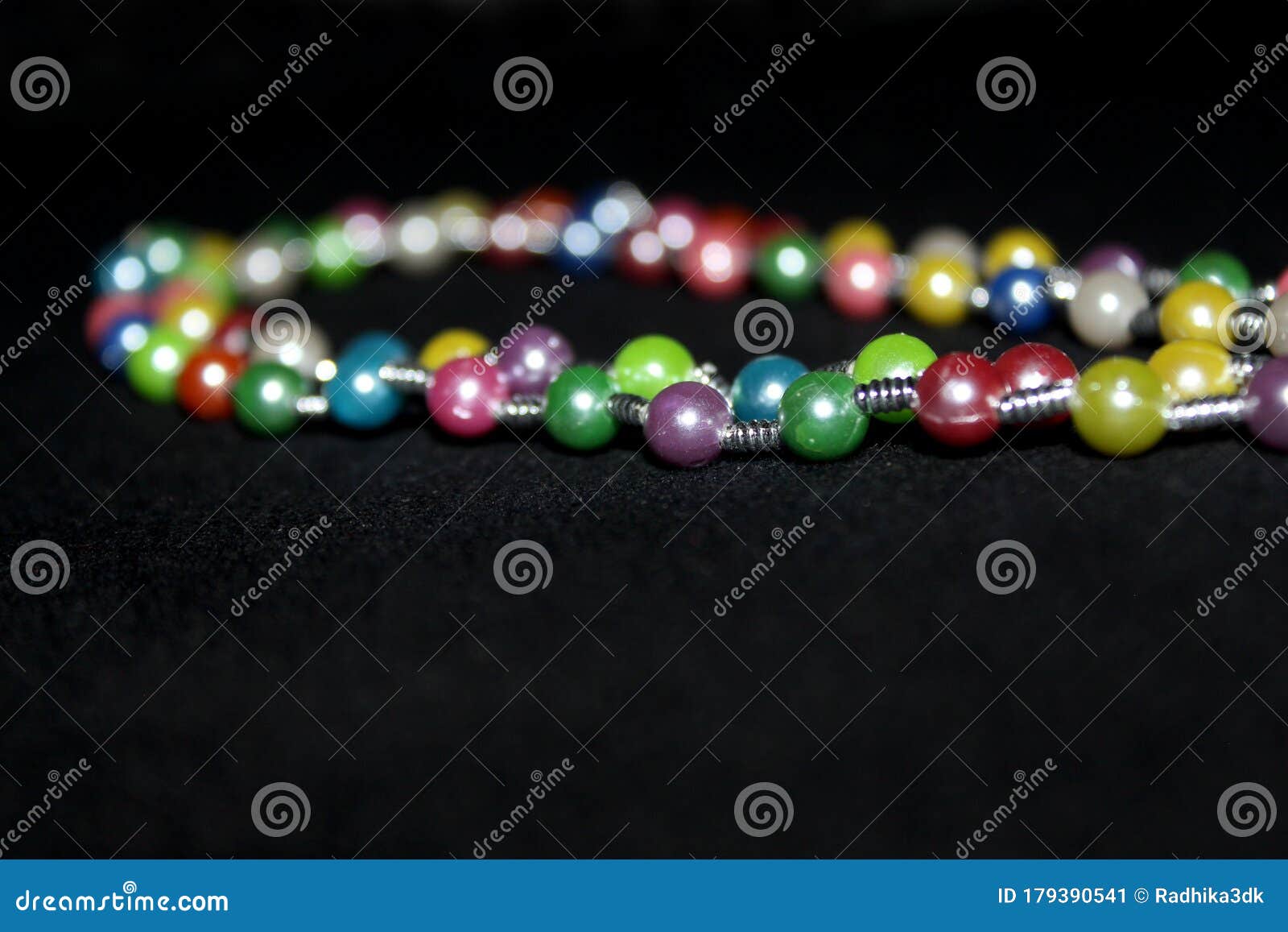 Row of Colorful Pearl Strings Abstract Background Stock Image - Image ...
