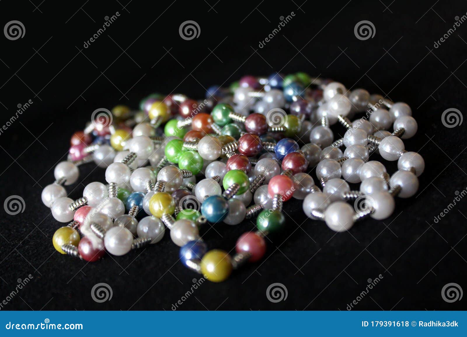 Row of Colorful Pearl Strings Abstract Background Stock Photo - Image ...