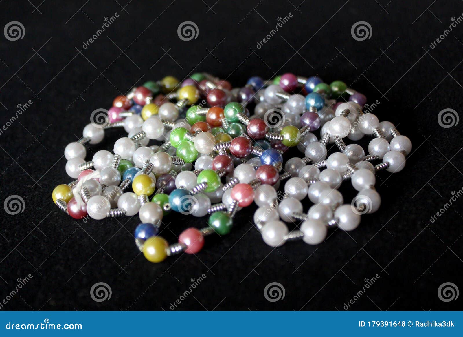 Row of Colorful Pearl Strings Abstract Background Stock Photo - Image ...