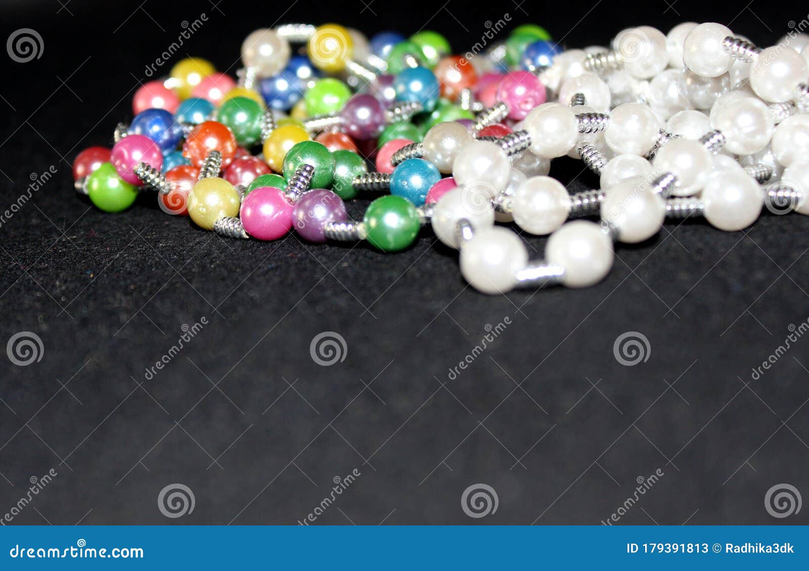 Row of Colorful Pearl Strings Abstract Background Stock Image - Image ...