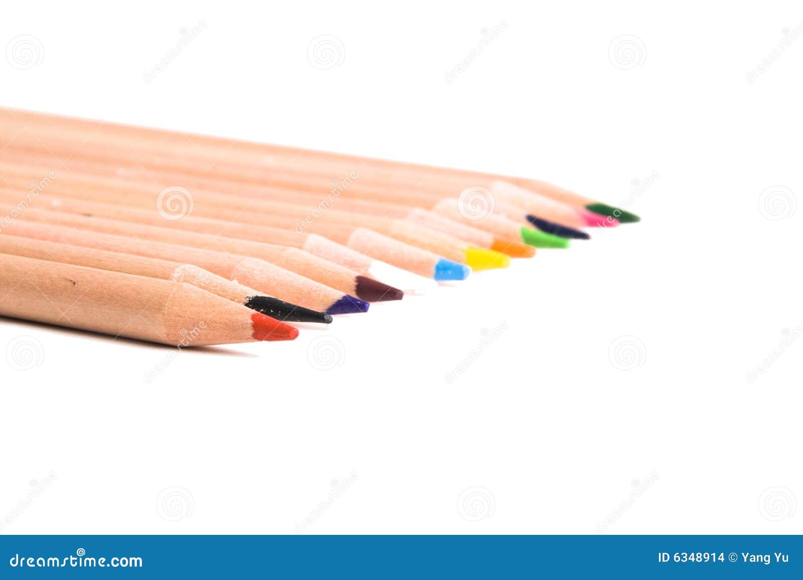 Row of coloring pencils stock photo. Image of sharpened - 6348914