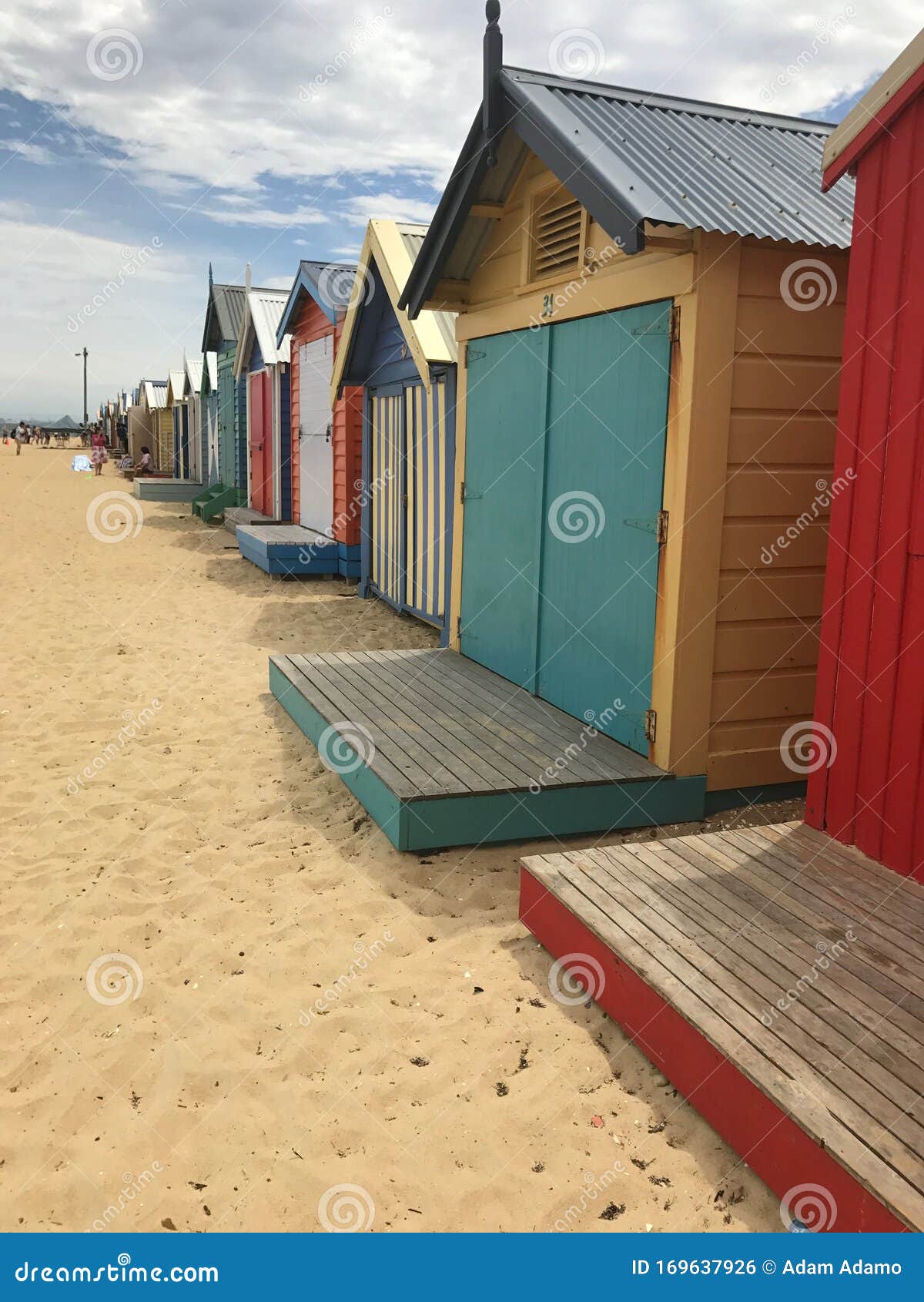 Brighton beach huts stock photo. Image of wooden, brighton - 169637926