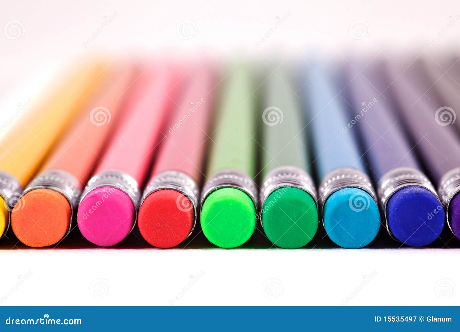 A Row of Colourful Erasers stock image. Image of colour - 15535497