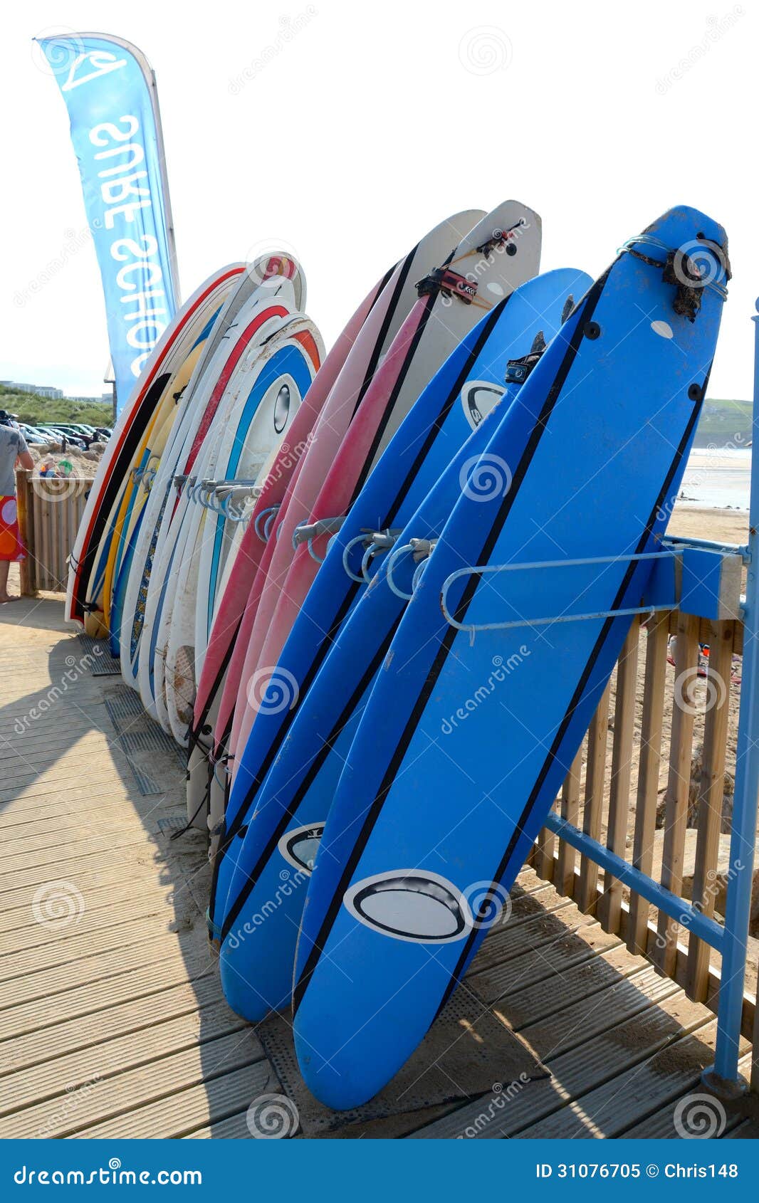A Row of Colourful Surfboards Stock Image - Image of bright, surf: 31076705