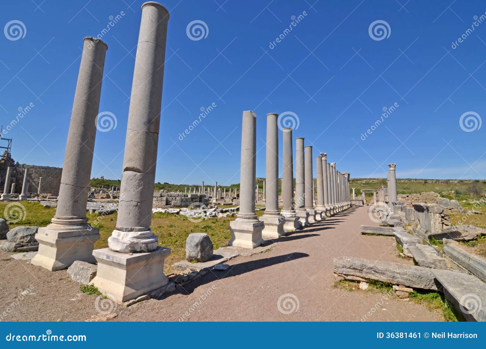 Row of Columns stock image. Image of ruins, building - 36381461