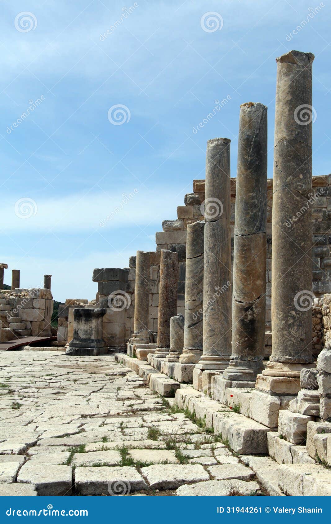 Row of columns stock image. Image of likia, lycia, blue - 31944261