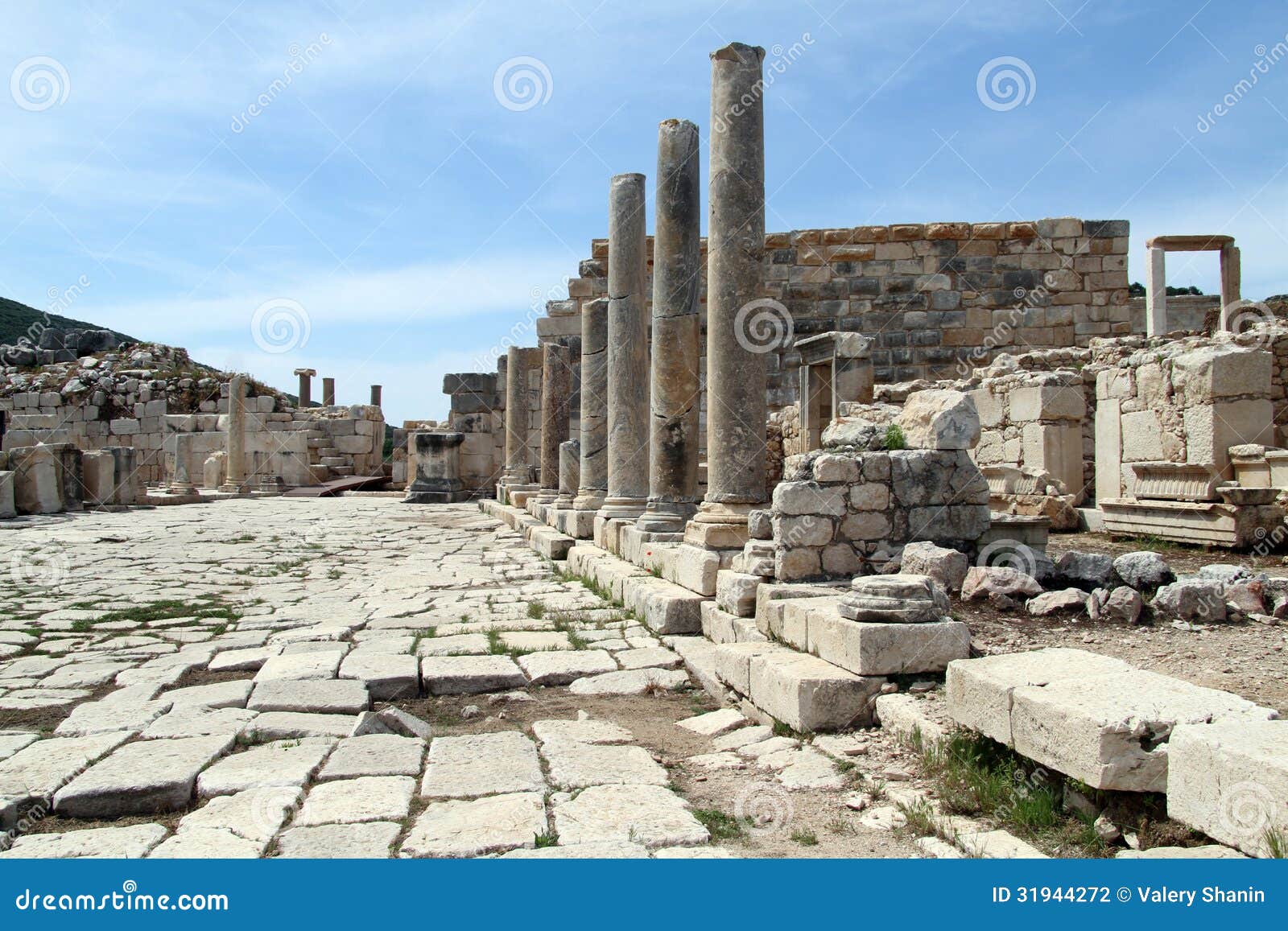 Row of columns stock photo. Image of marble, likia, lycia - 31944272