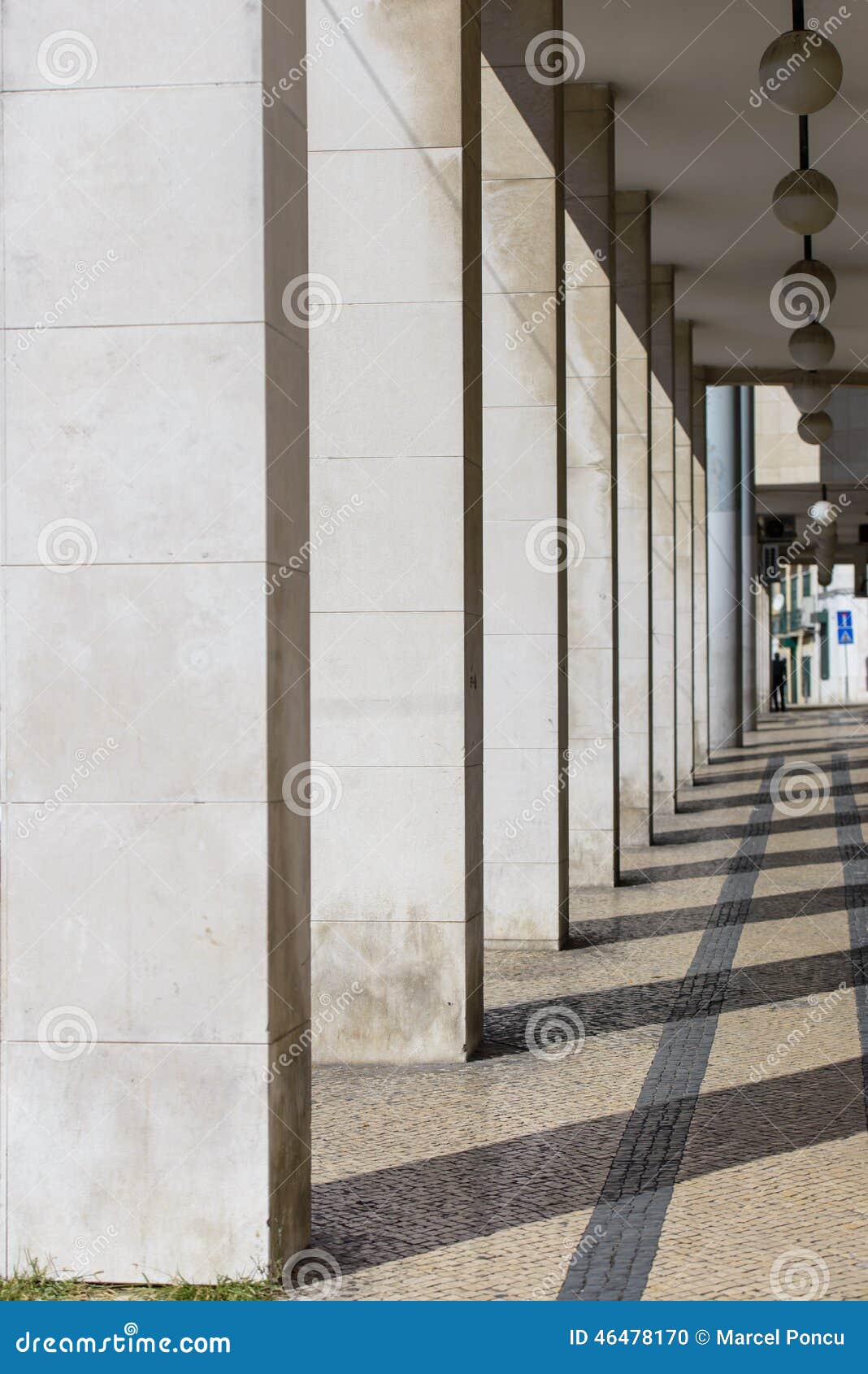 Row of columns perspective stock photo. Image of ceiling - 46478170