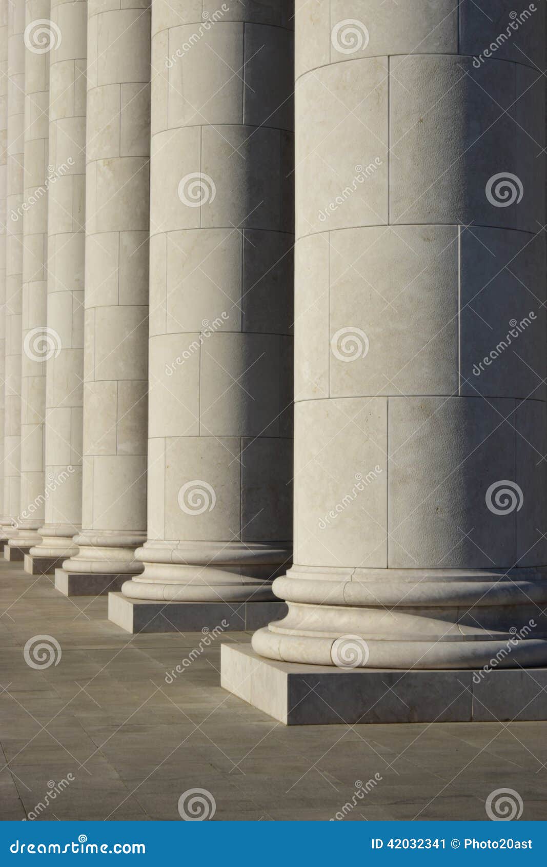 A row of columns stock image. Image of photograph, sunlit - 42032341