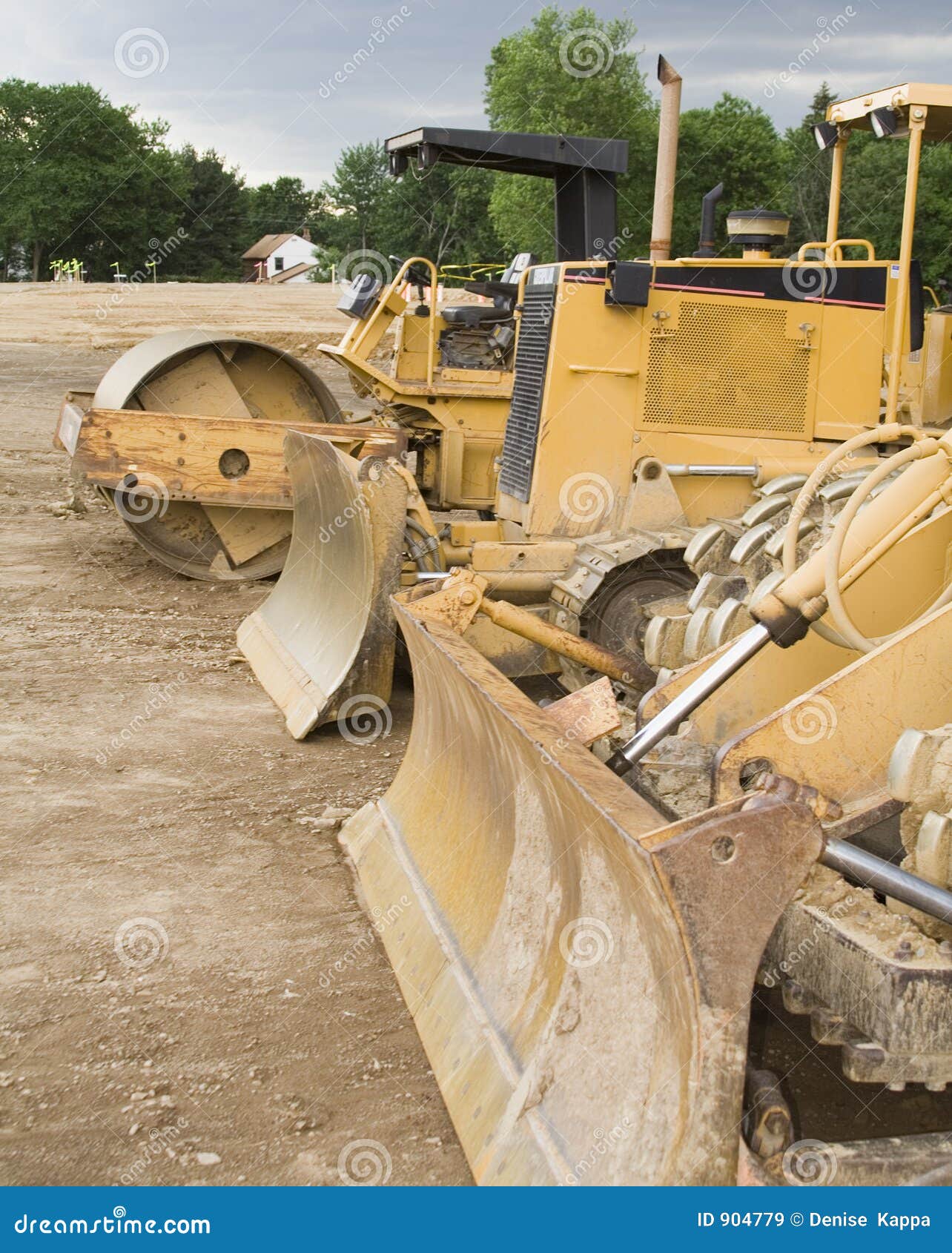Row of Construction Equipment Stock Image - Image of excavator, case ...