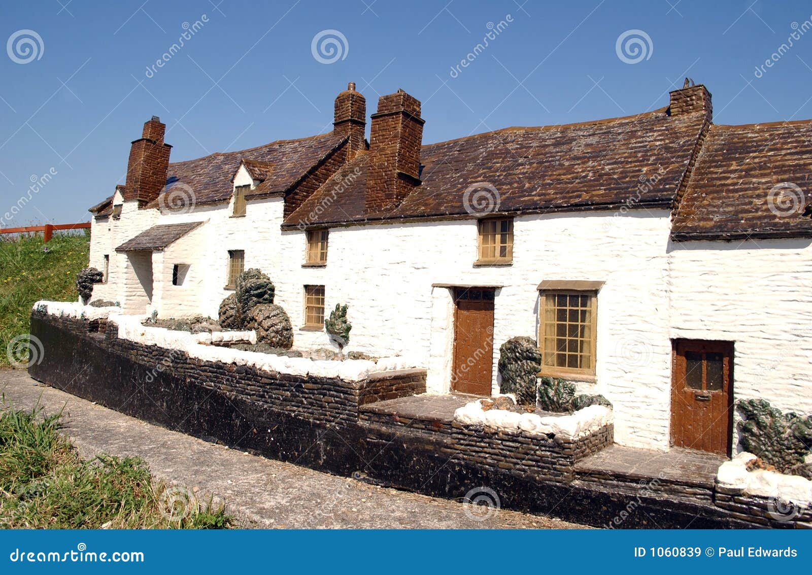 Row of Cottages stock image. Image of walls, cottages - 1060839