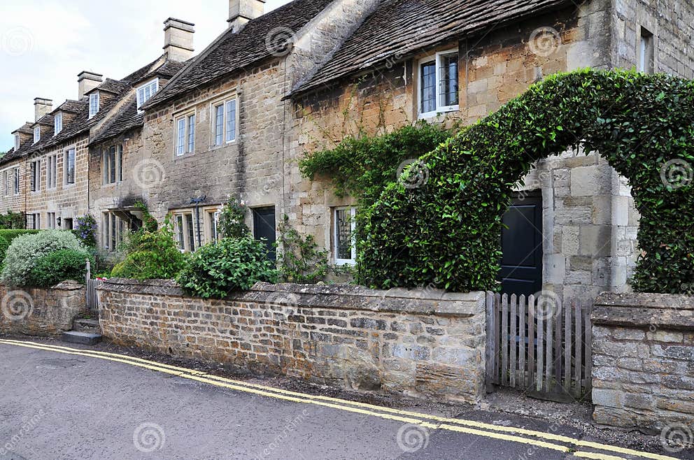 Row of Cottages stock photo. Image of british, holiday - 15112116