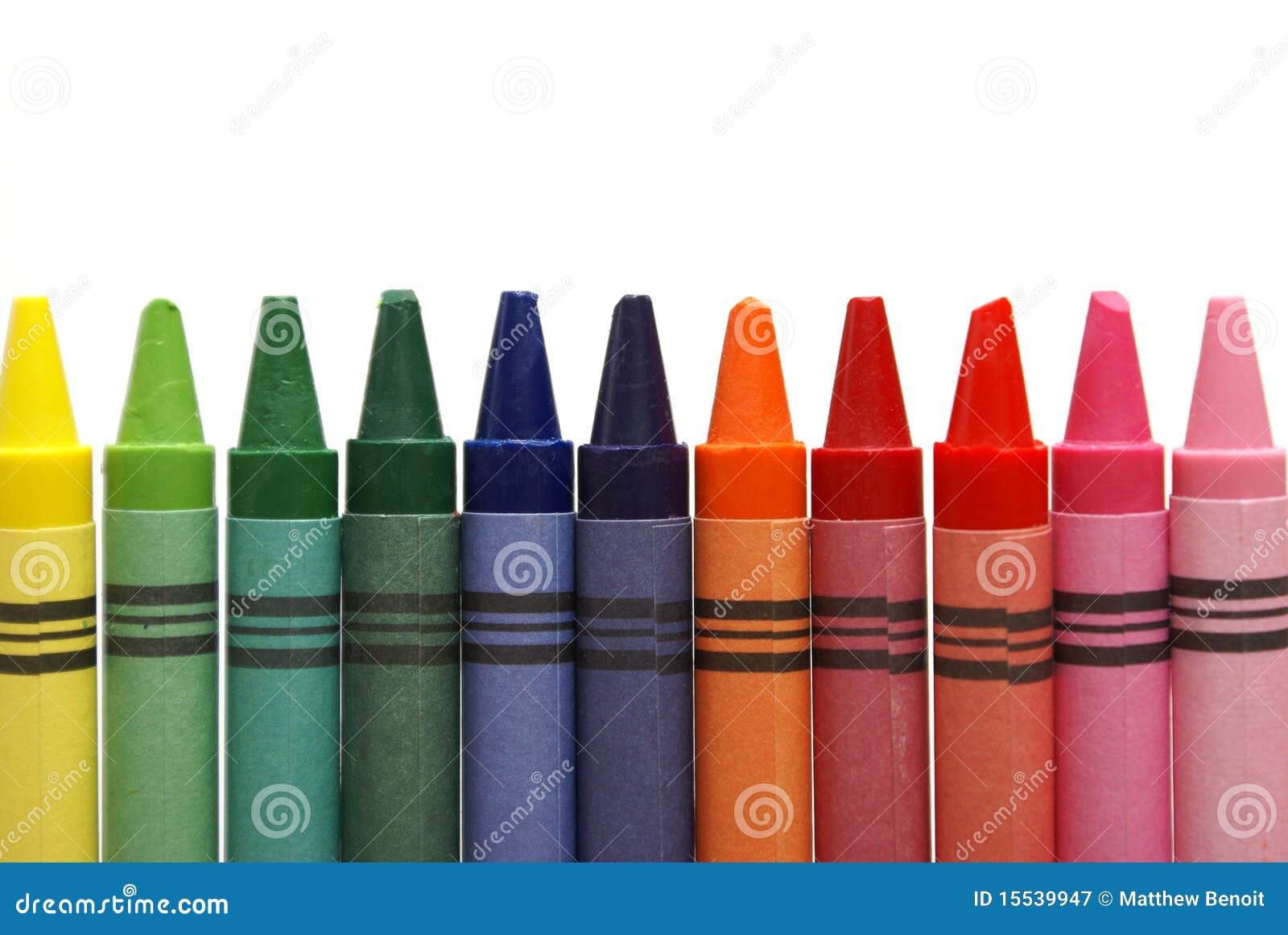 Row of Crayons stock image. Image of child, color, primary - 15539947