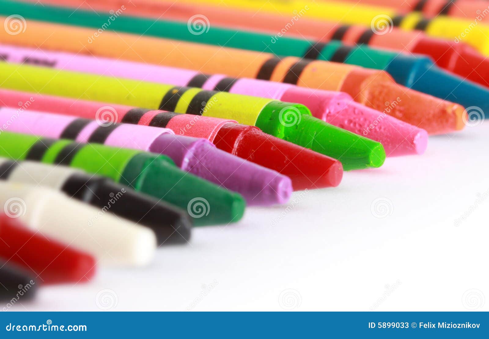 Row Of Crayons Stock Image | CartoonDealer.com #5899033