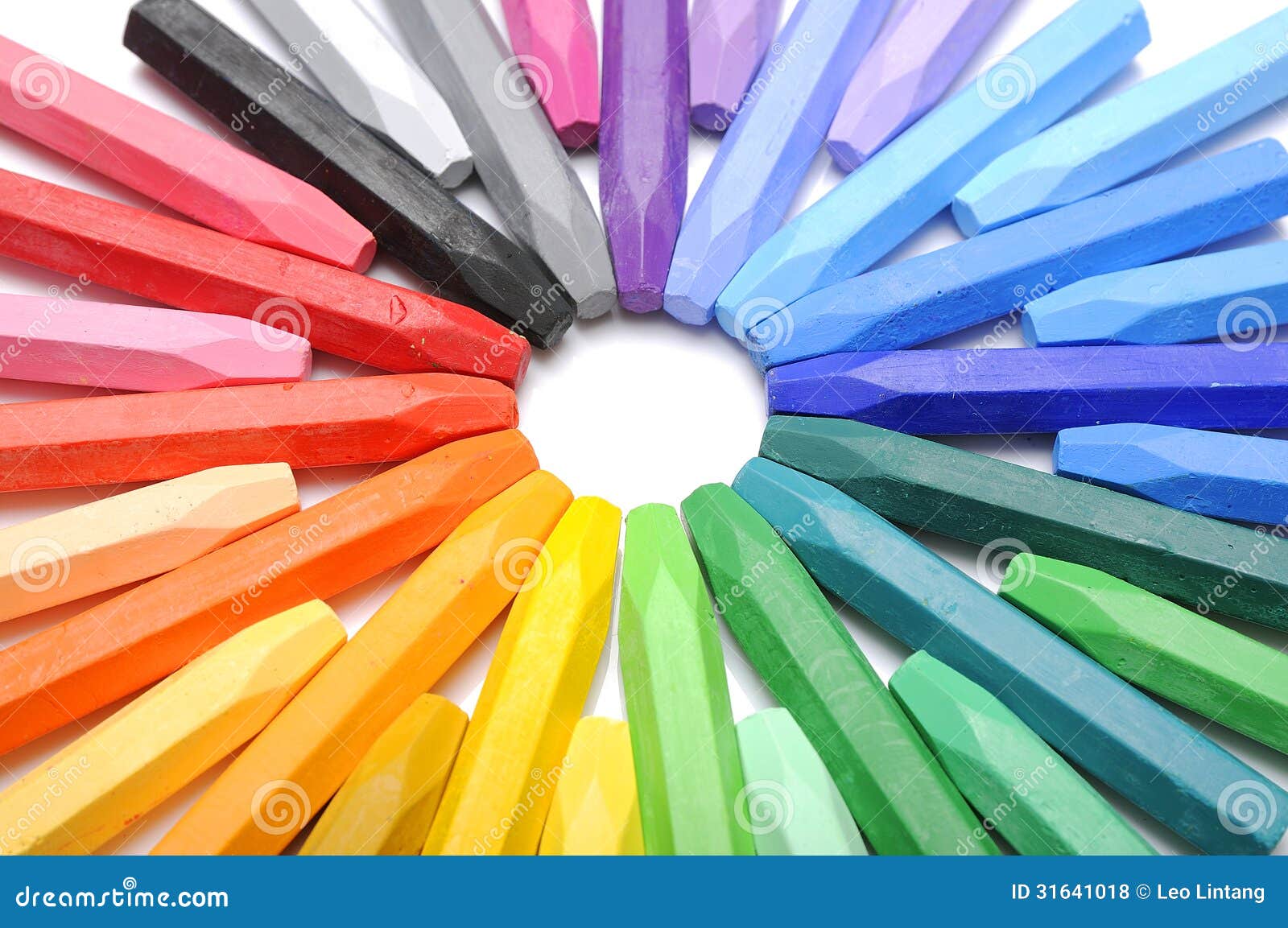 Row Of Crayons stock photo. Image of black, creativity - 31641018